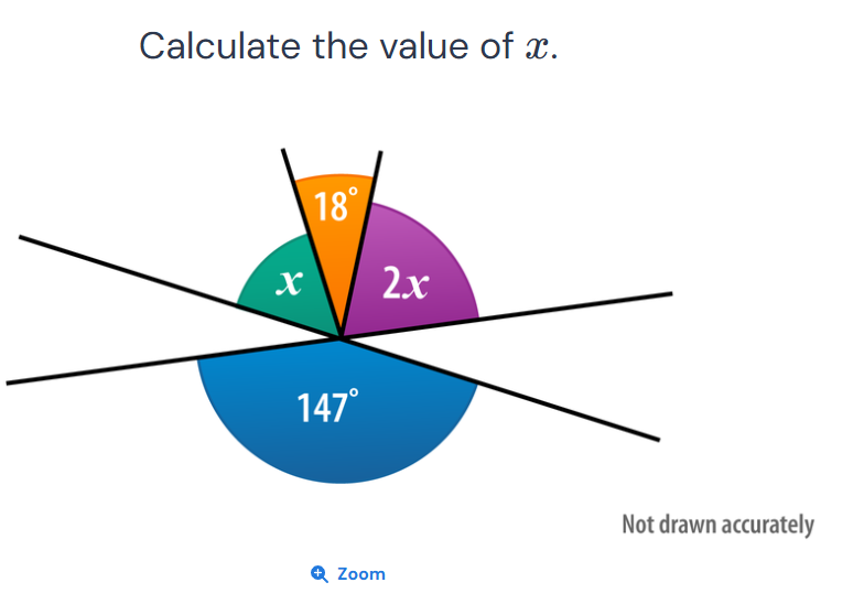 Calculate the value of $x$. Diagram with | StudyX