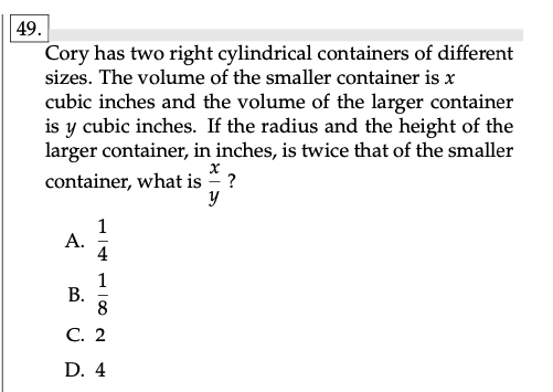 Cory has two right cylindrical containers of | StudyX