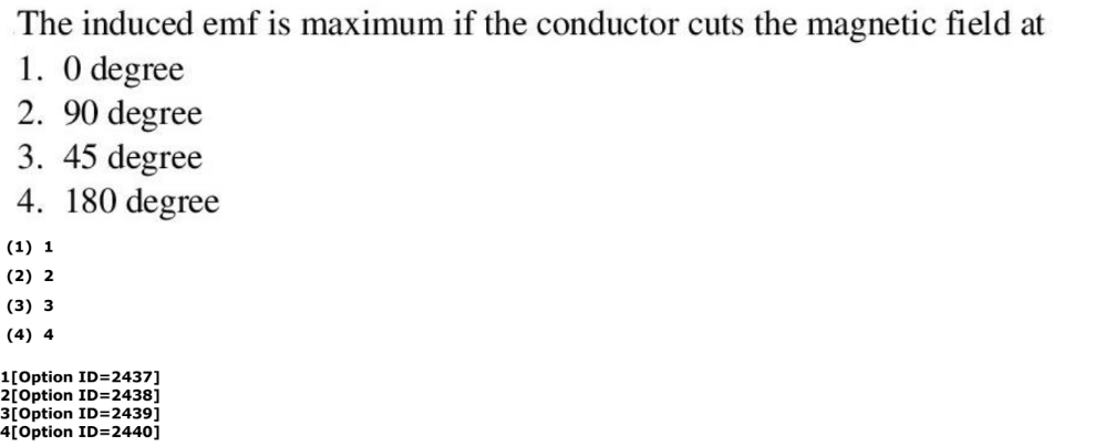The induced emf is maximum if the conductor | StudyX
