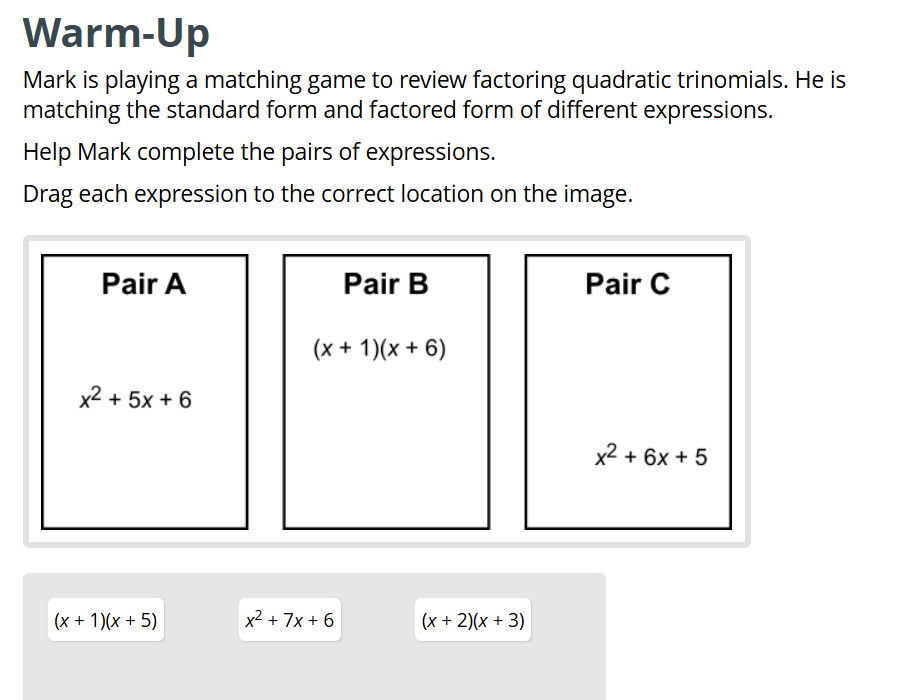 Mark is playing a matching game to review | StudyX
