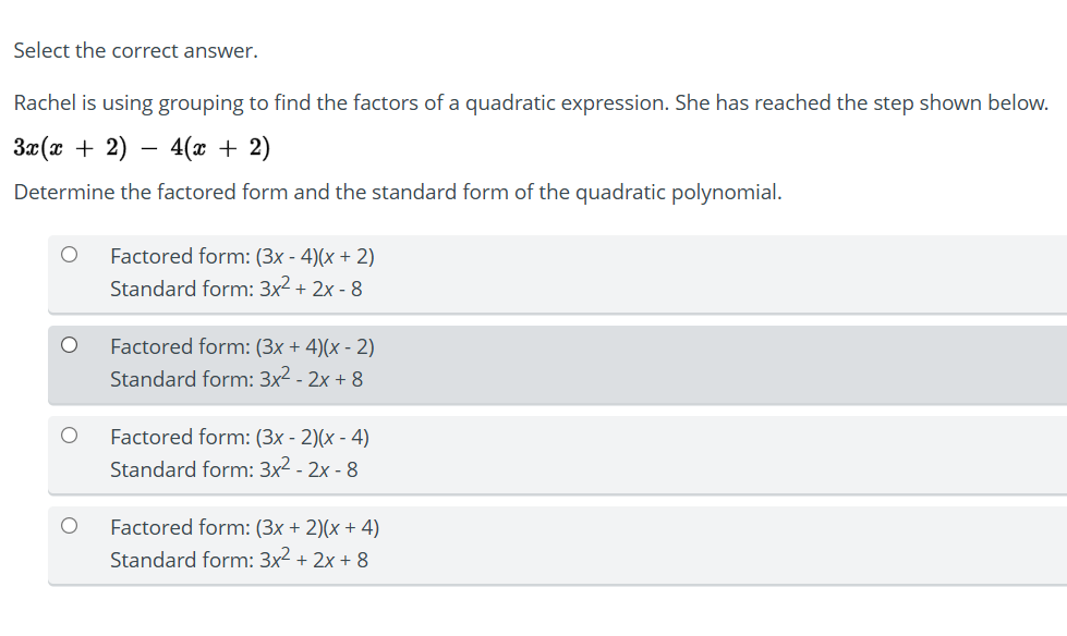 Select the correct answer. Rachel is using | StudyX