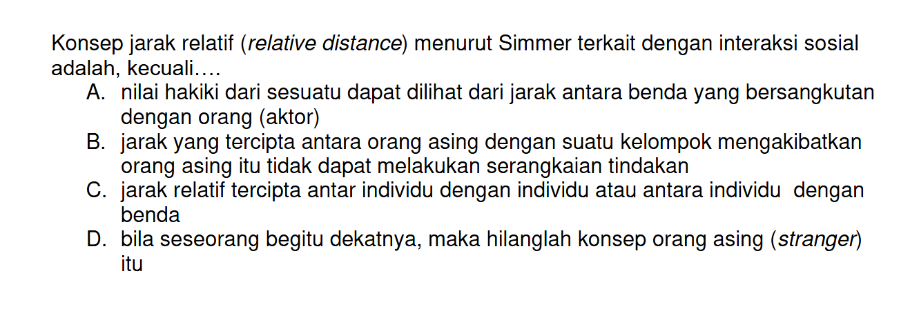 Konsep jarak relatif (relative distance) | StudyX