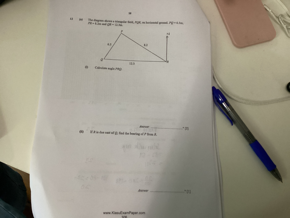 (a) The diagram shows a triangular field, | StudyX