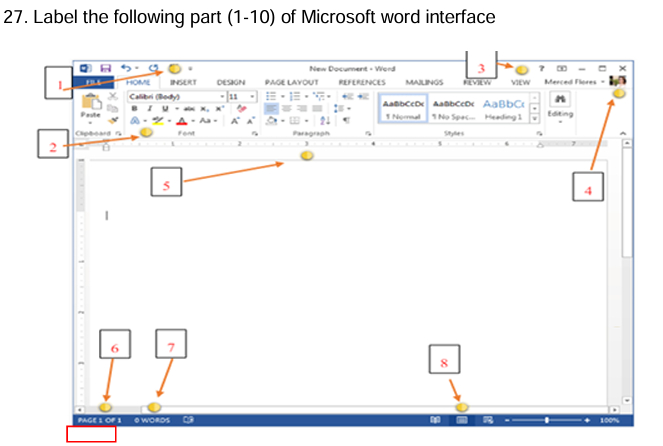 27. Label the following part (1-10) of | StudyX