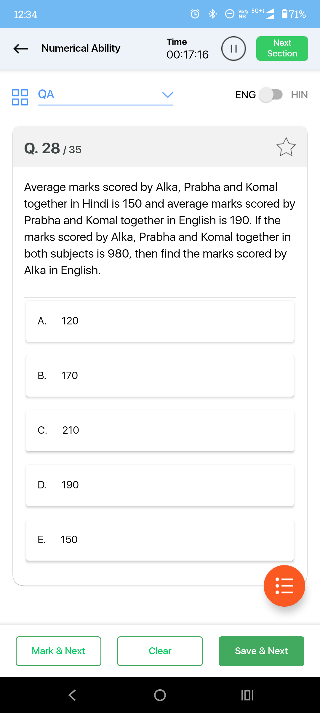 Average marks scored by Alka, Prabha and | StudyX
