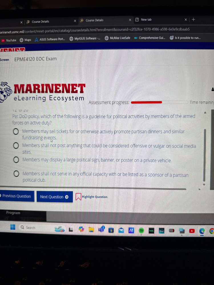 Per DoD policy, which of the following is a | StudyX