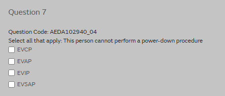Select all that apply: This person cannot | StudyX