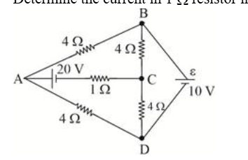 Determine the current in 1 $ $ resistor in | StudyX