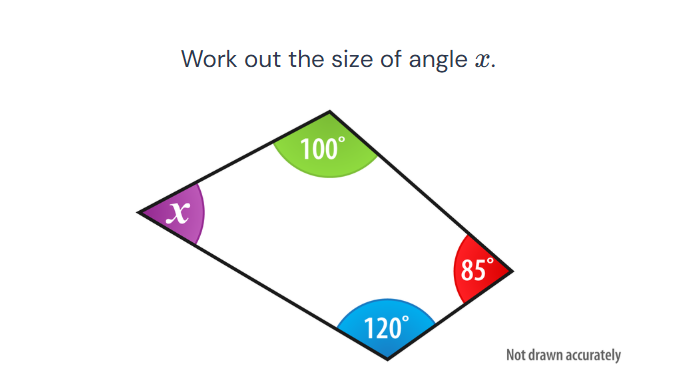 Work out the size of angle $x$. The image | StudyX