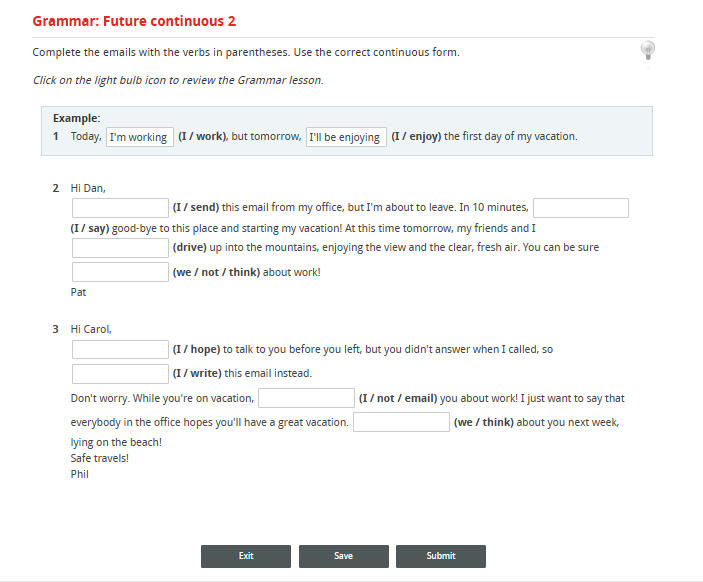 Complete the emails with the verbs in | StudyX