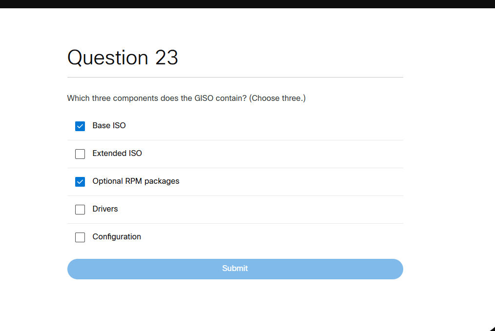 Question 23 Which three components does the | StudyX