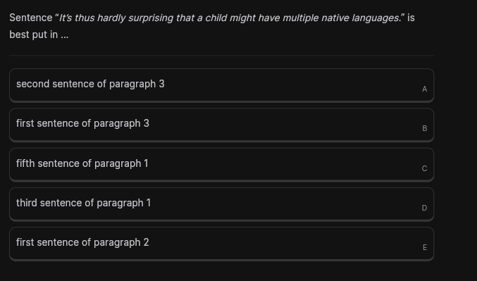 Sentence "It's thus hardly surprising that a | StudyX