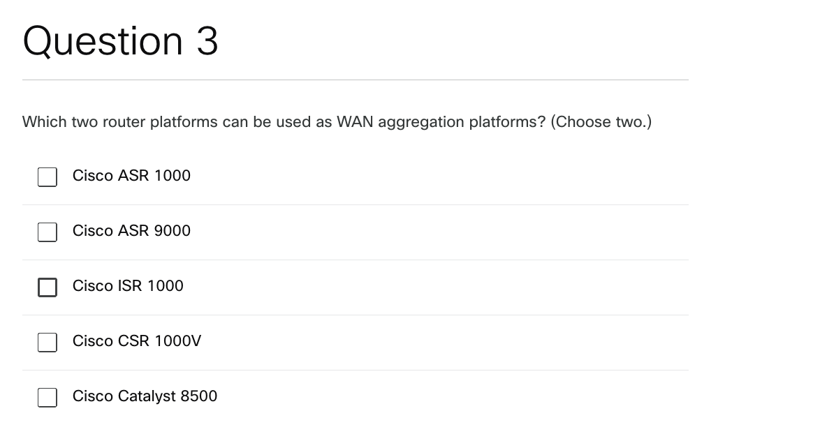Which two router platforms can be used as | StudyX