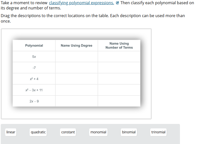 Take a moment to review classifying | StudyX