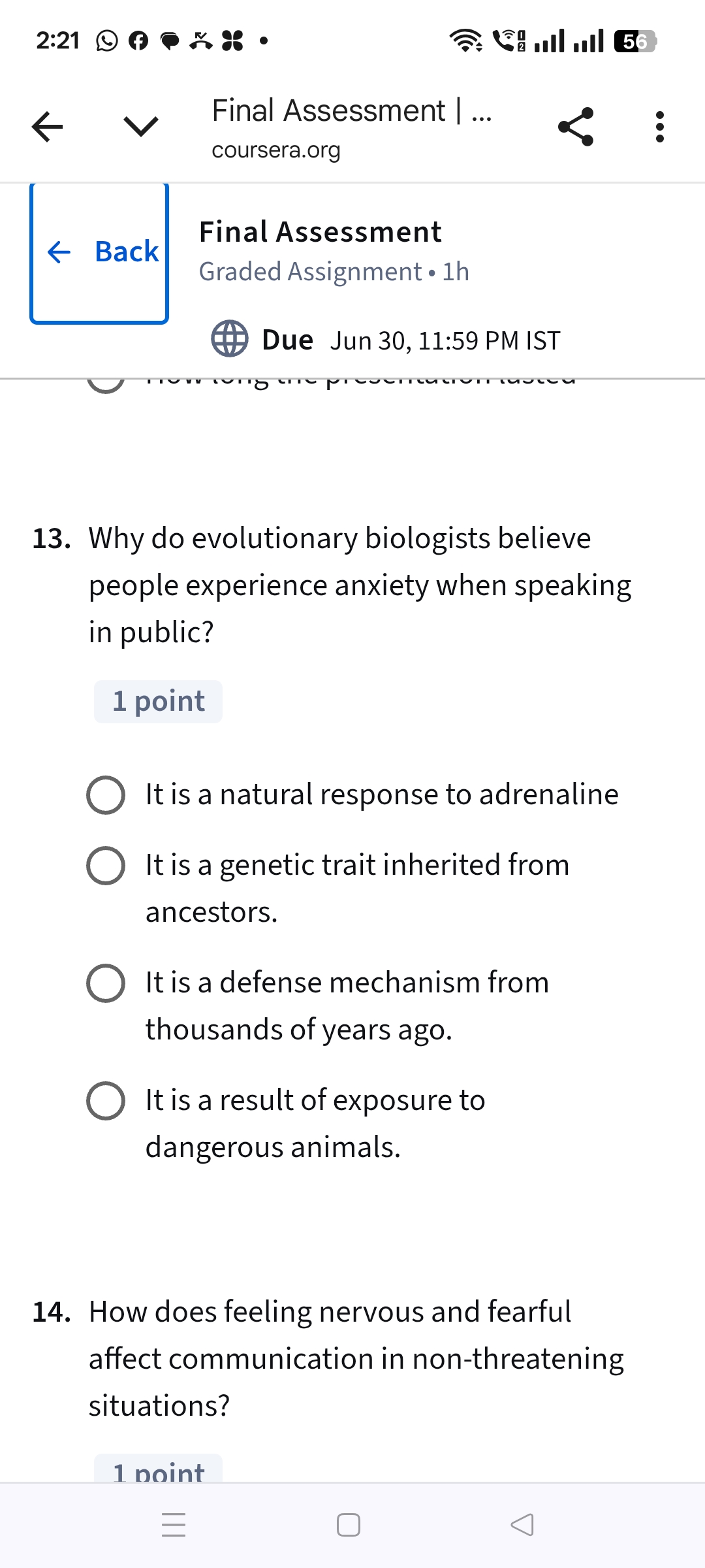 13. Why do evolutionary biologists believe | StudyX
