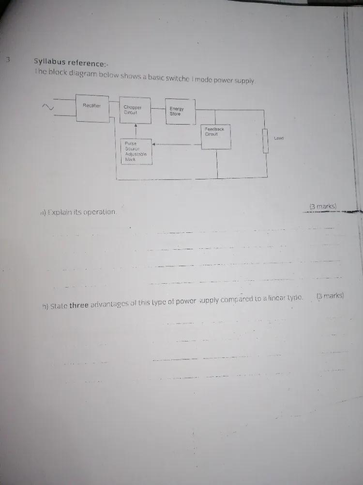 Syllabus reference:- The block diagram below | StudyX