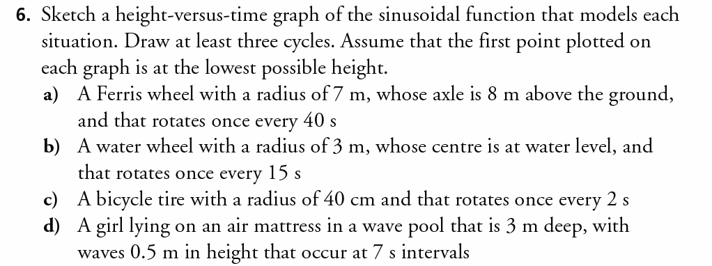 6. Sketch a height-versus-time graph of the | StudyX