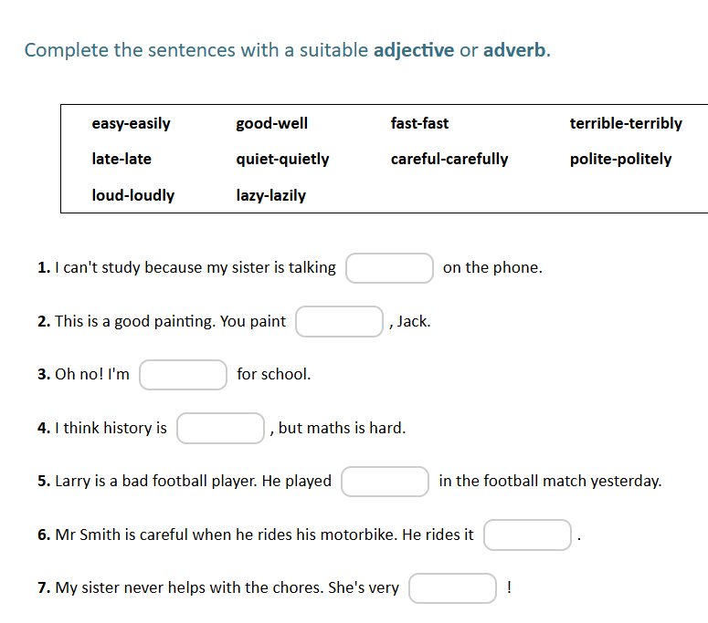 Complete the sentences with a suitable | StudyX