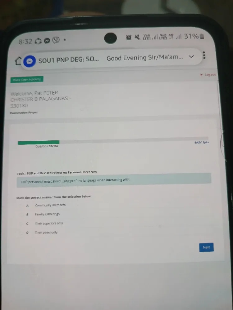 Topic: POP and Revised Primer on Personnel | StudyX