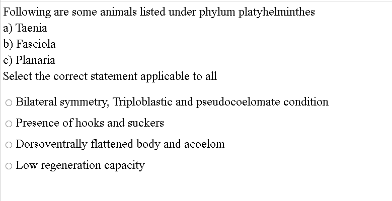 Following are some animals listed under | StudyX