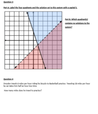 Question 3 Part A: Label the four quadrants | StudyX