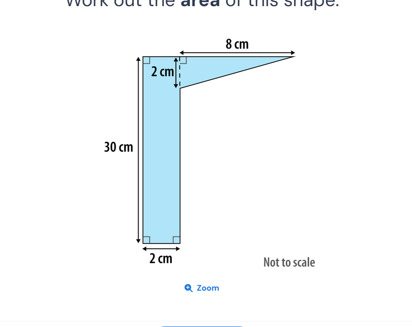 Work out the area of this shape. [Diagram | StudyX