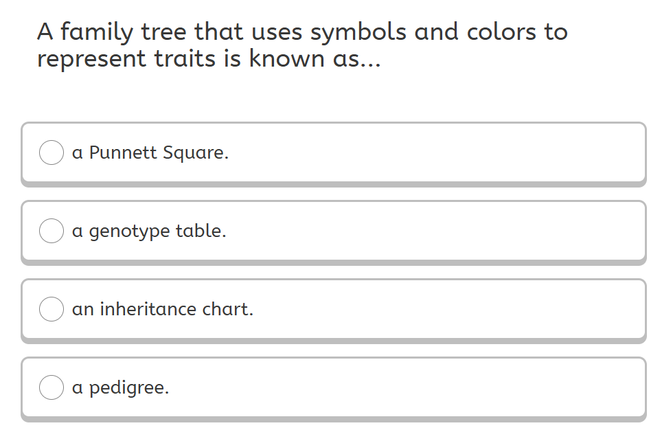 A family tree that uses symbols and colors | StudyX