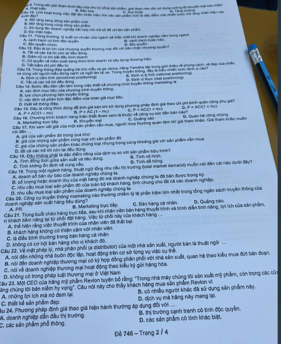 A. Phat trién B. nso hon B. Tang trubfing | StudyX