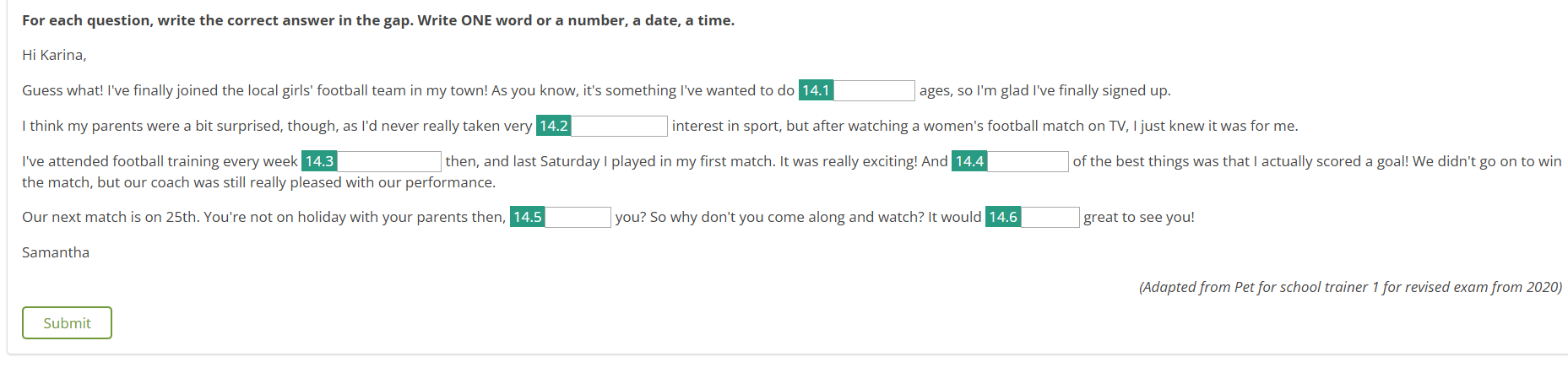 For each question, write the correct answer | StudyX