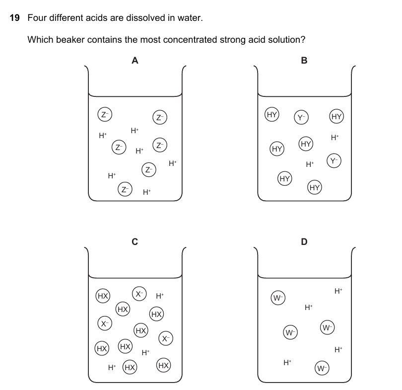 19 Four different acids are dissolved in | StudyX