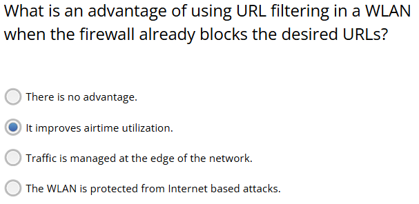 What is an advantage of using URL filtering | StudyX