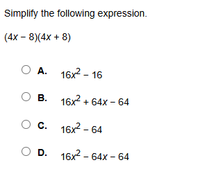Simplify the following expression. (4x - | StudyX
