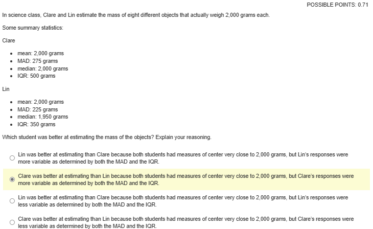 In science class, Clare and Lin estimate the | StudyX