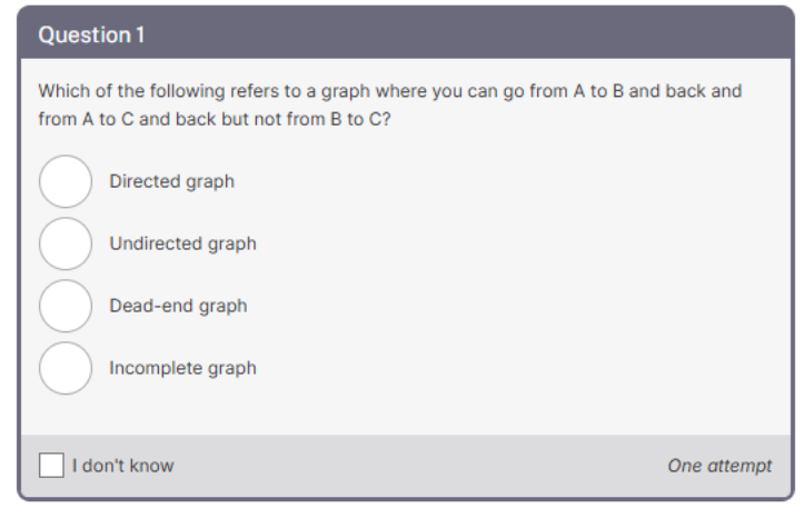 Which of the following refers to a graph | StudyX