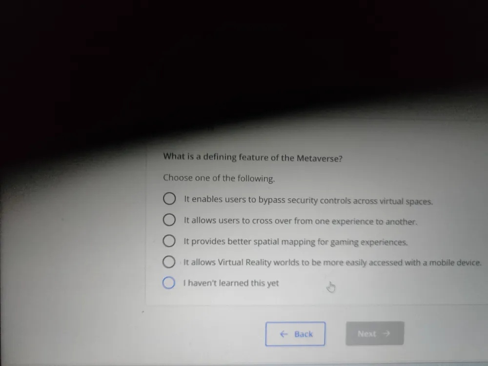 What is a defining feature of the Metaverse? | StudyX