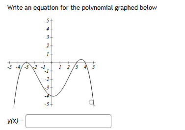 Write an equation for the polynomial graphed | StudyX
