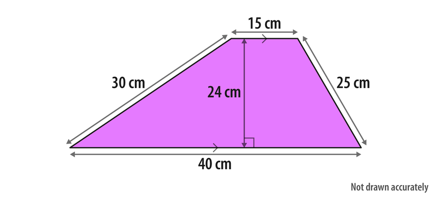 The image shows a trapezoid with the | StudyX