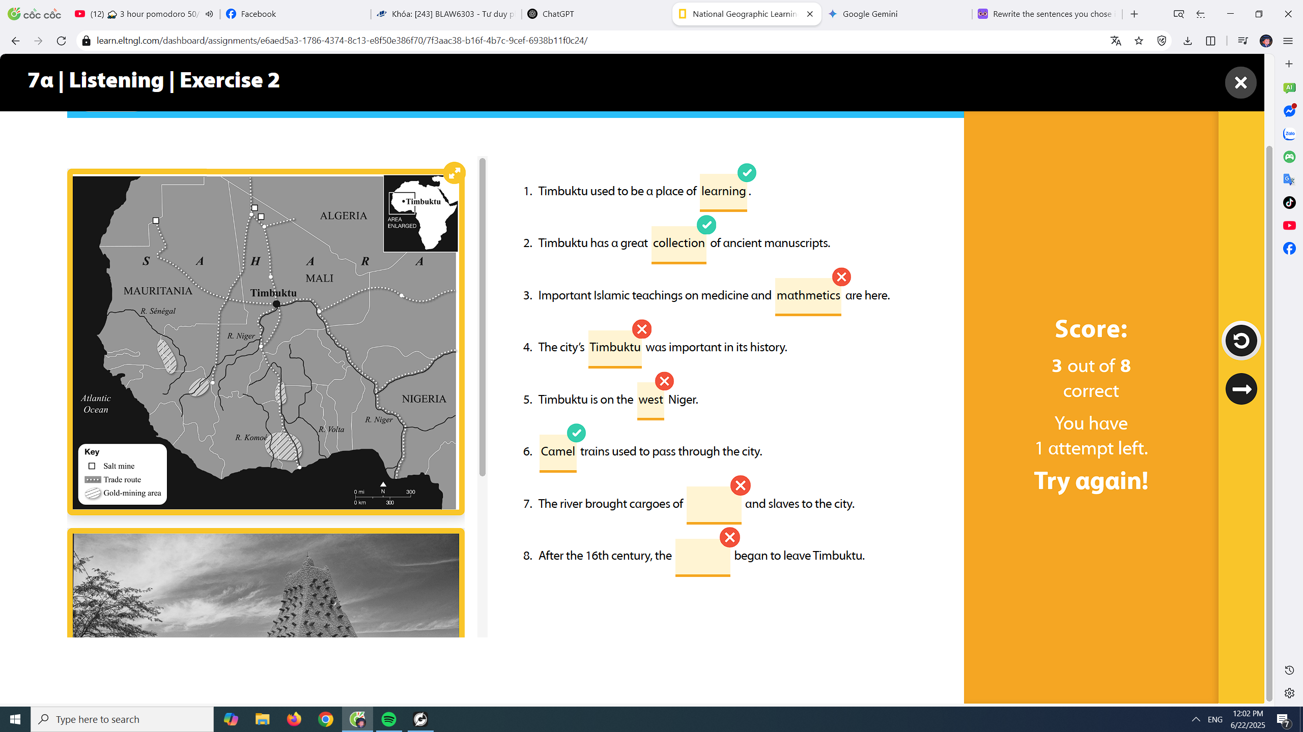 1. Timbuktu used to be a place of learning. | StudyX