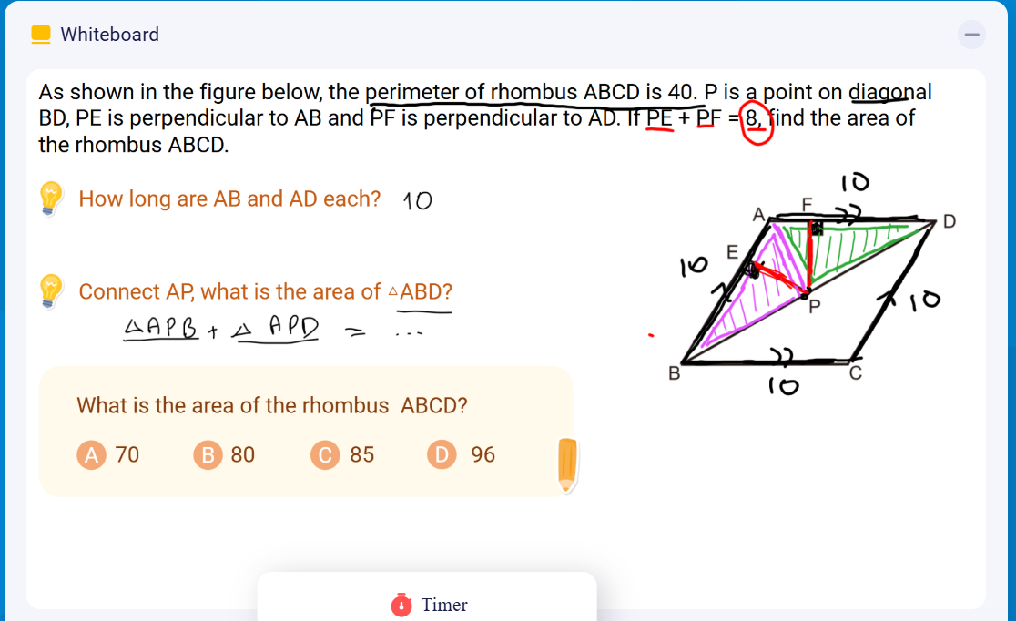 As shown in the figure below, the perimeter | StudyX