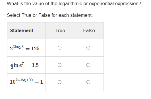 What is the value of the logarithmic or | StudyX