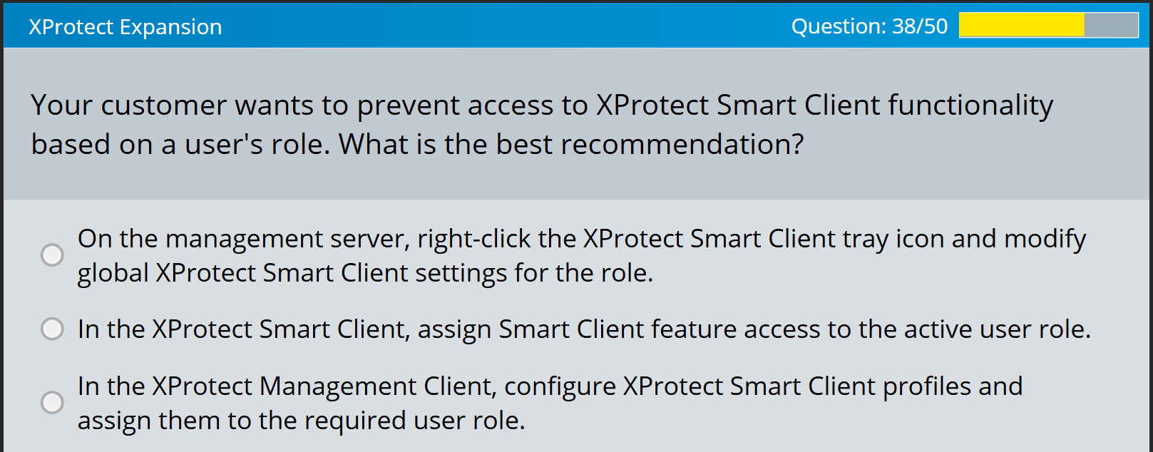 Your customer wants to prevent access to | StudyX