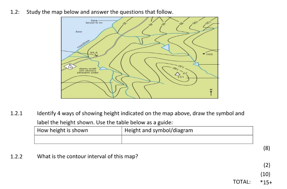 1.2: Study the map below and answer the | StudyX