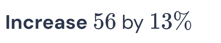 Calculate Percentage Increase: 56 increased | StudyX