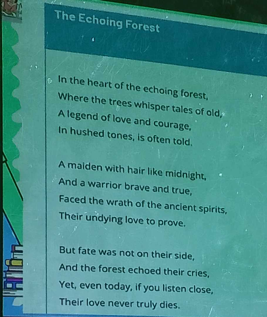 How does the poet use imagery to describe | StudyX