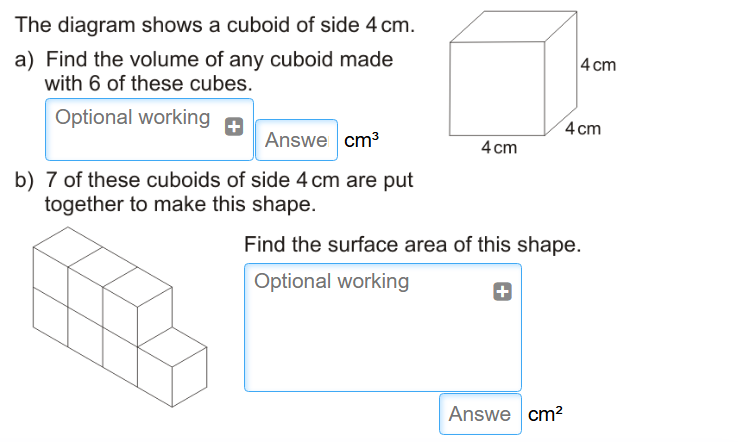 The diagram shows a cuboid of side 4 cm. a) | StudyX