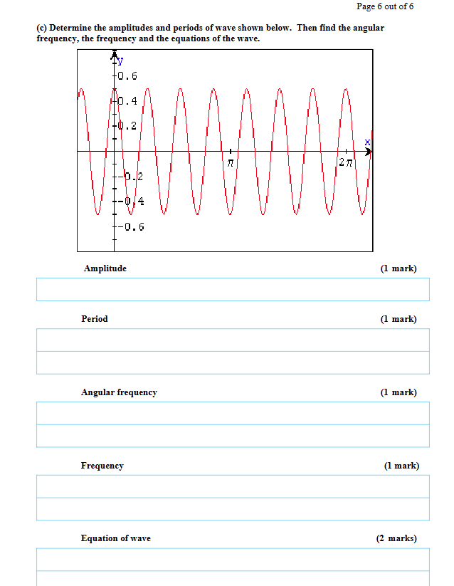 (c) Determine the amplitudes and periods of | StudyX
