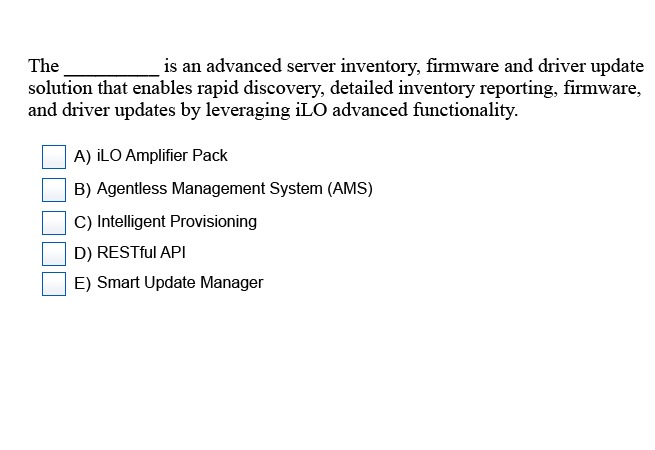 The ______ is an advanced server inventory, | StudyX