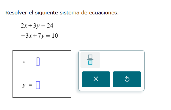 Resolver el siguiente sistema de ecuaciones. | StudyX
