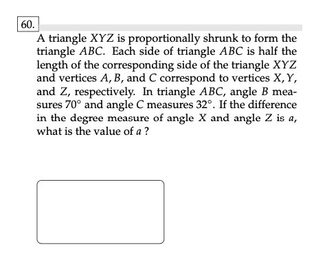 A triangle XYZ is proportionally shrunk to | StudyX