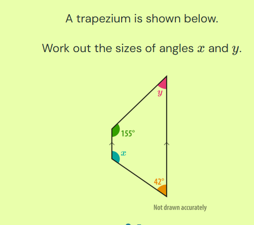 A trapezium is shown below. Work out the | StudyX